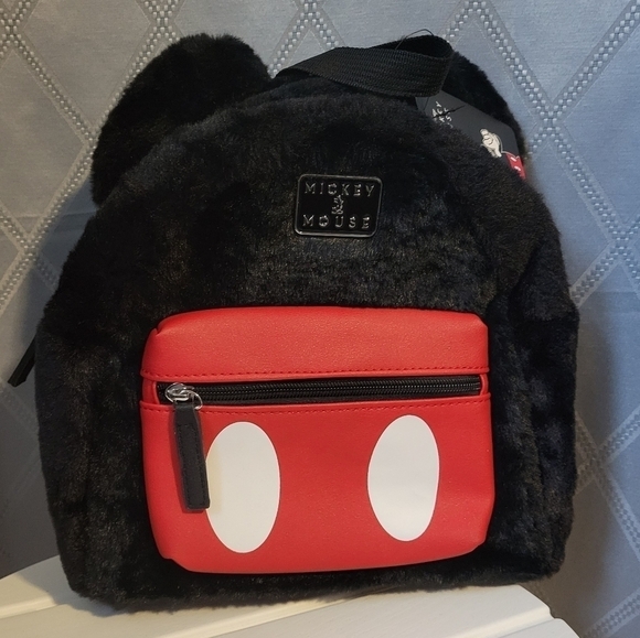 Bioworld | Bags | Bioworld X Disney Mickey Mouse Fur Backpack | Poshmark